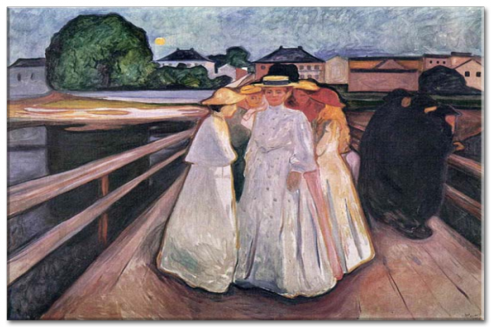 Obrazy Edvard Munch - The Ladies on the Bridge zs10229 | Obrazové ...